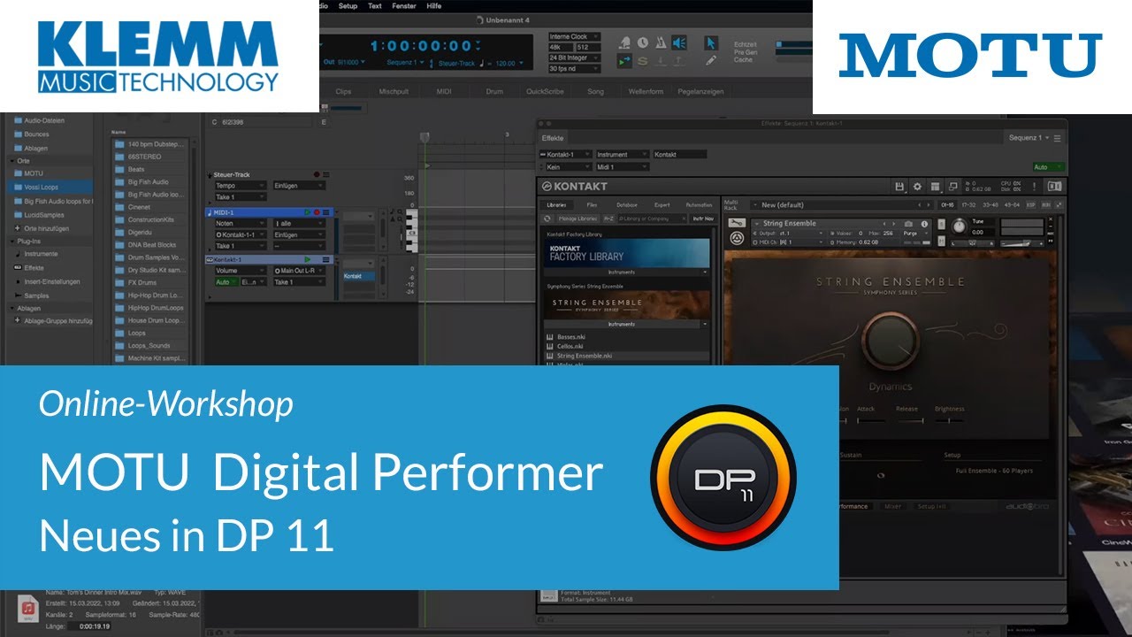 MOTU Digital Performer - Neues in DP 11 - YouTube