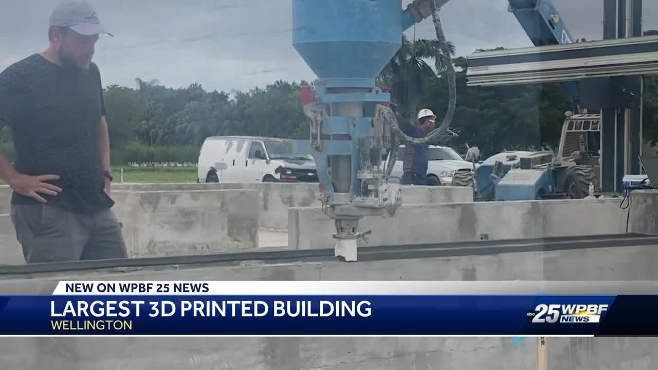 10,000-square-foot 3D-printed building built in Wellington - YouTube