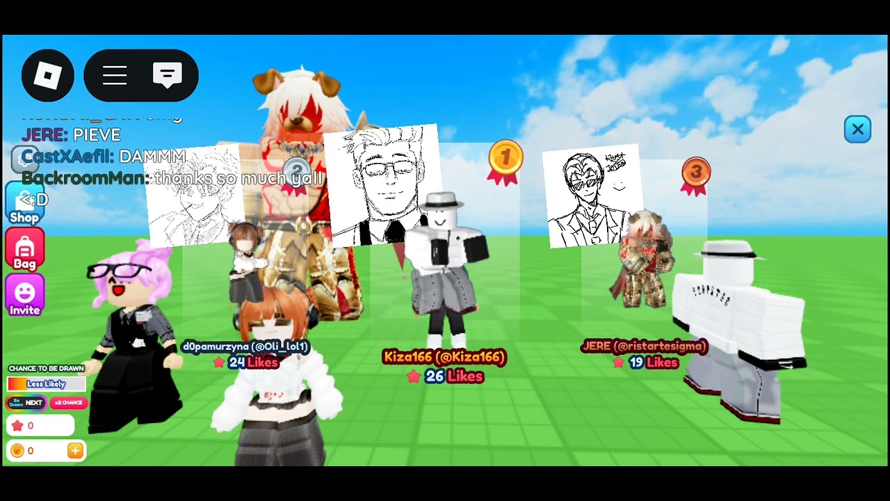 Playing draw me! on roblox (not edit video) - YouTube