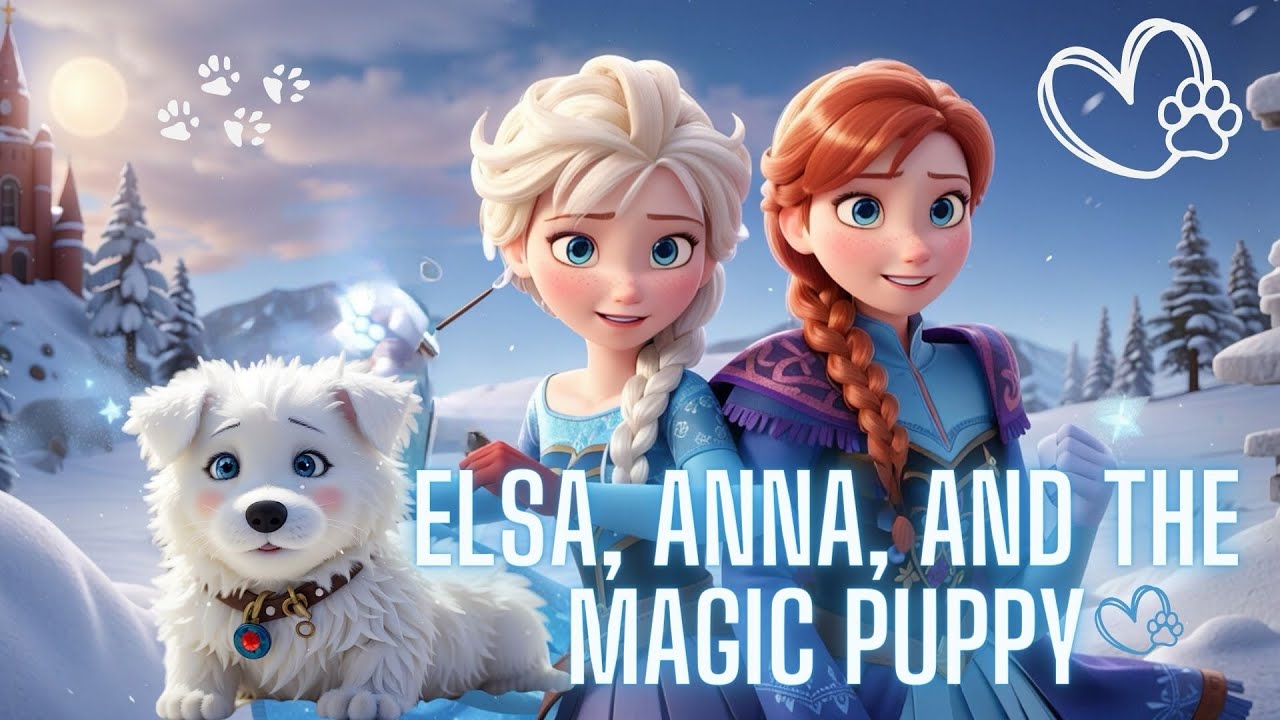 Elsa, Anna, and the Magic Puppy | Kids Stories In English | Bed Time ...