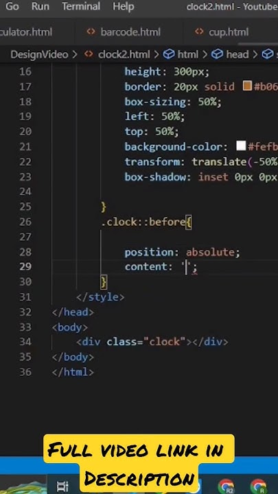 #shorts Clock Design 🔥 Html and CSS Only 🔥 Amazing Code with html and CSS @CodeDynamo2456 - YouTube