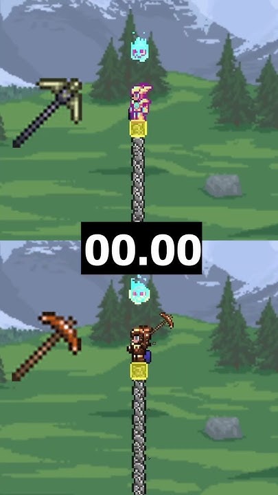Bone Pickaxe vs Supped-Up Copper Pickaxe #terraria #gaming #terraria144 - YouTube