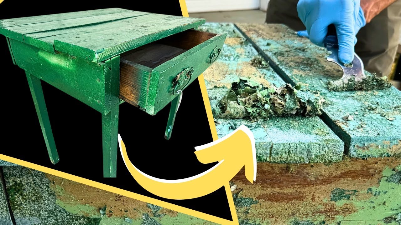 Ep. 102 | this nasty painted farmhouse table was destroyed, so I ...