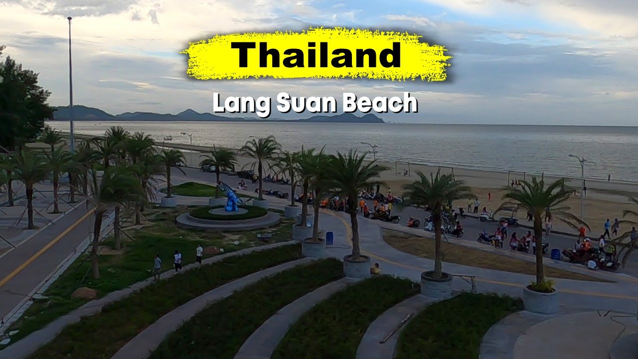 Walking at Lang Suan Beach Thailand - YouTube