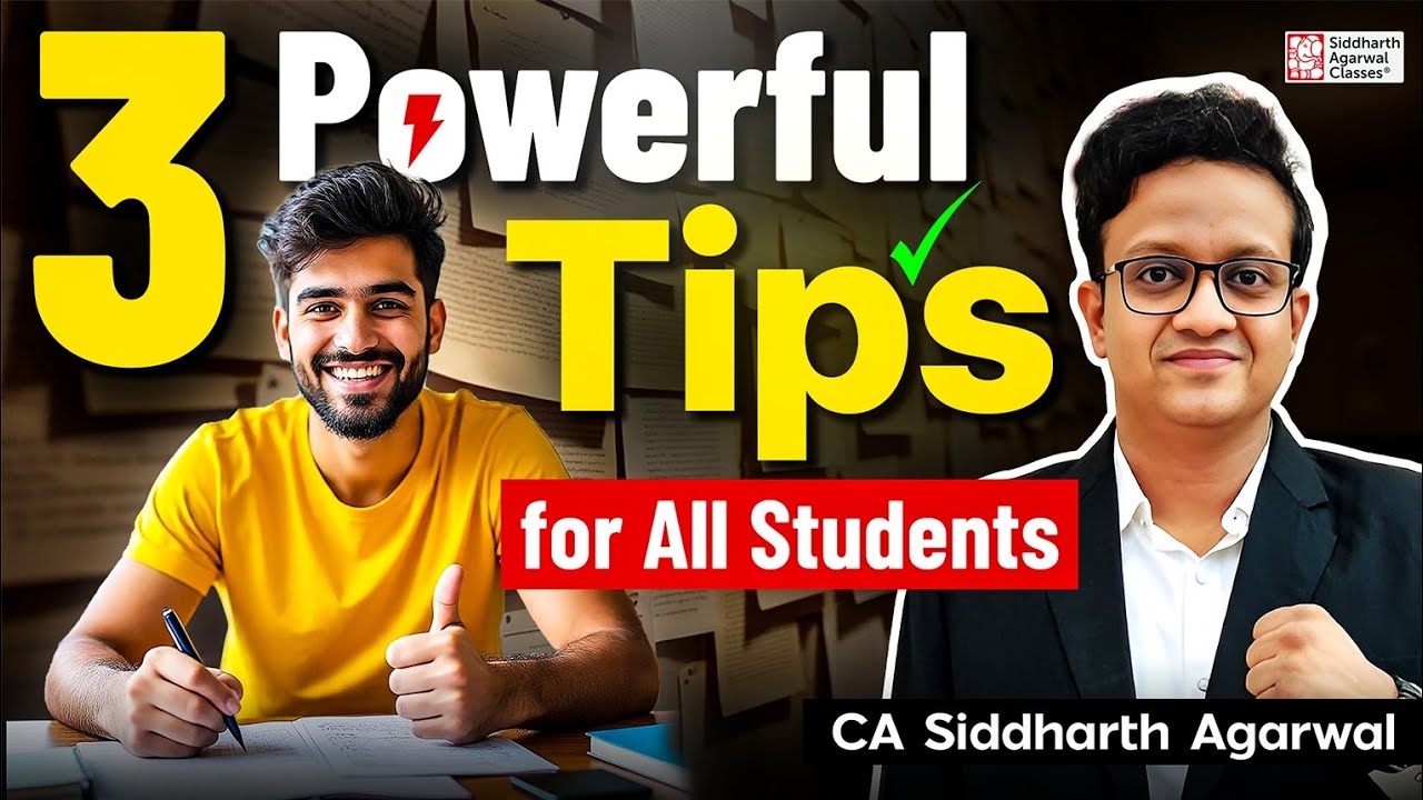 3 powerful tips for CA aspirants | CA Siddharth Agarwal - YouTube