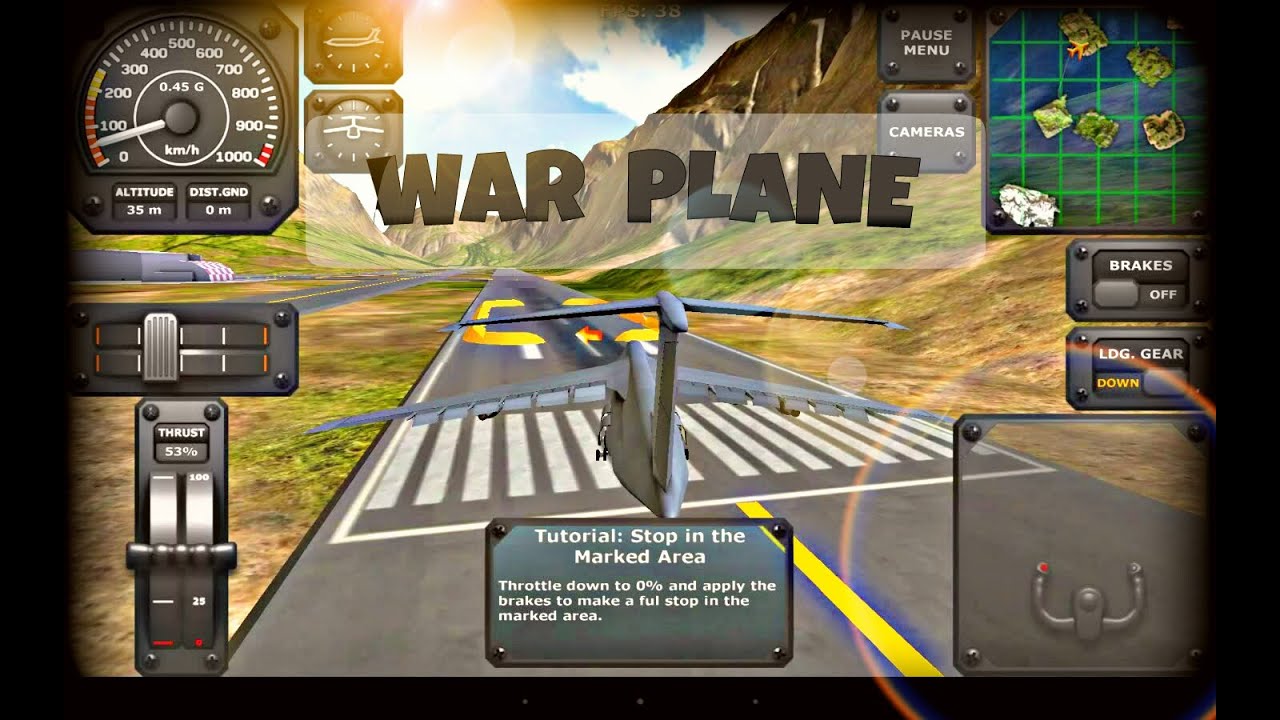 War Plane Flight Simulator | Tutorial 1 - Learn to taxi | Game Flight ...