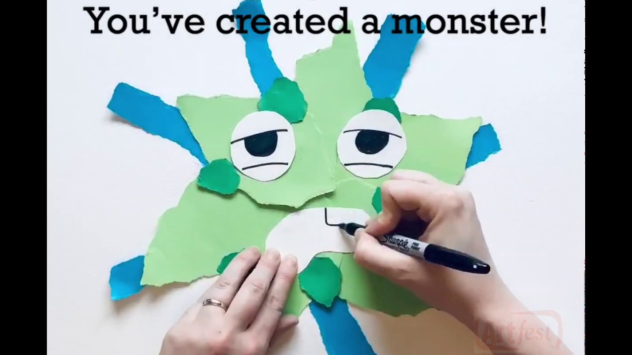Torn Paper Monsters - YouTube