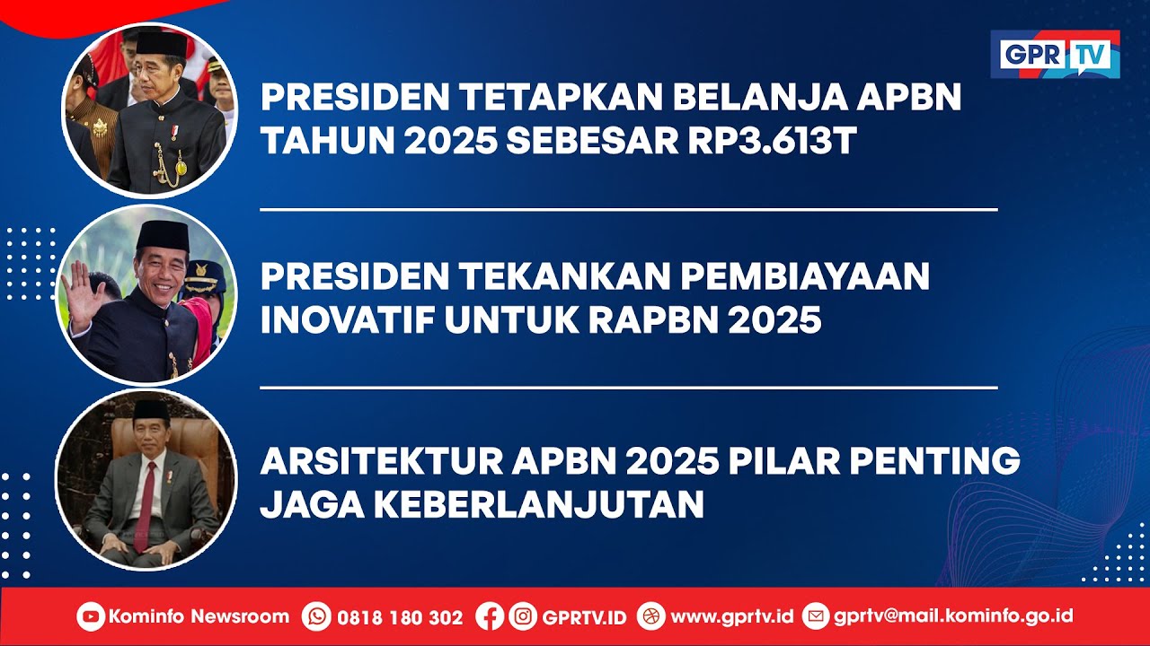 Presiden Tetapkan Belanja APBN Tahun 2025 Sebesar Rp 3,613 T - YouTube