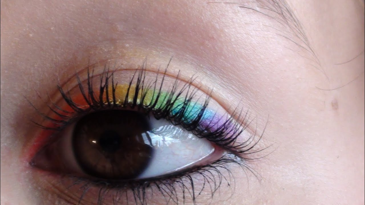 Rainbow Eyeliner Tutorial | Krazyrayray - YouTube