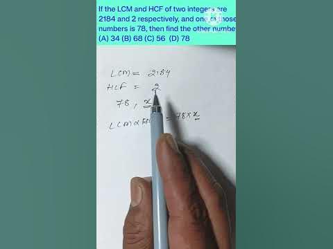 Find other number If their LCM HCF are given - YouTube