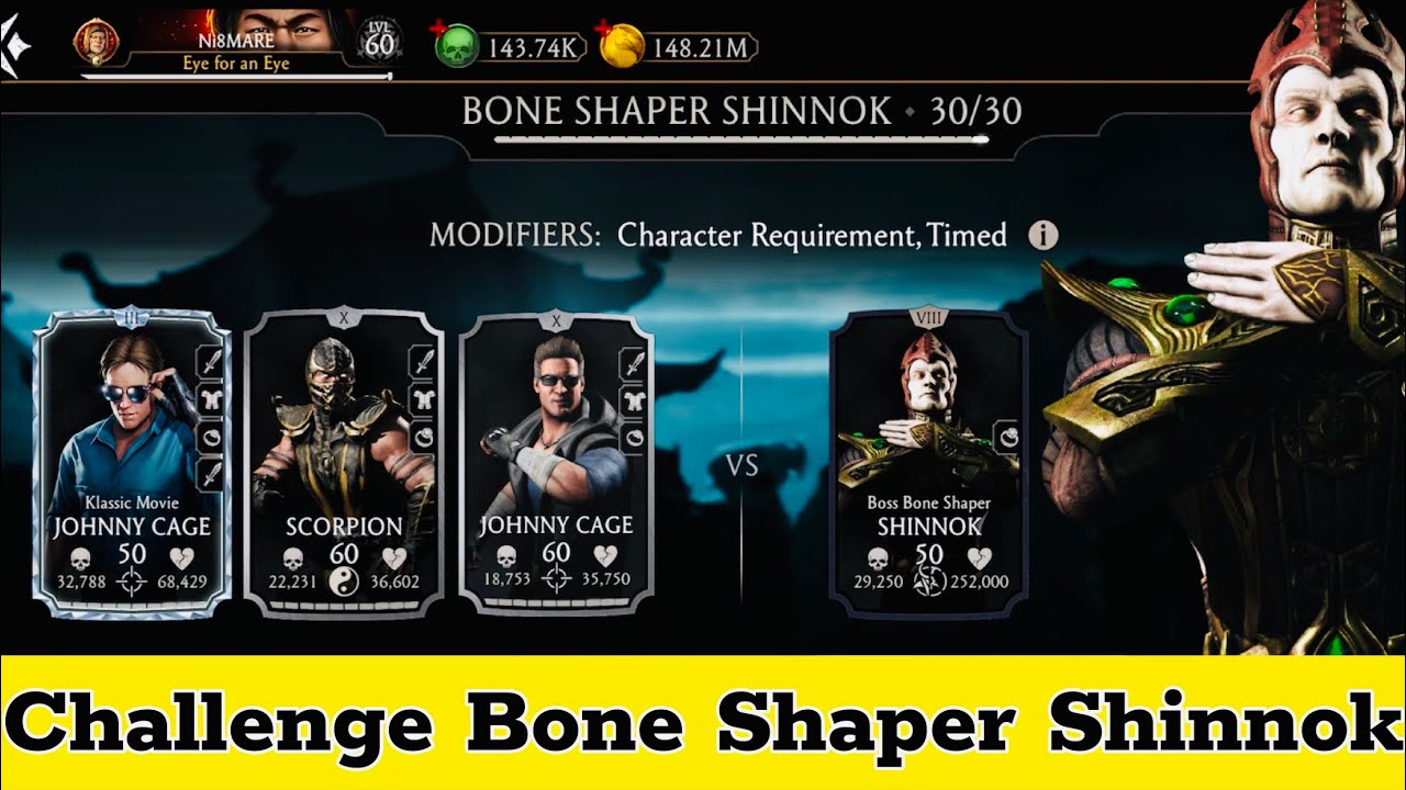 Bone Shaper Challenge MK Mobile | Elder Tower Gameplay - YouTube