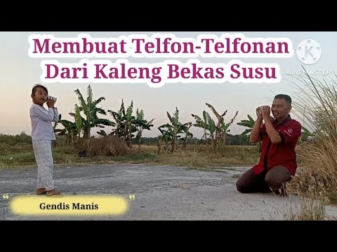 membuat telfon telfonan dari kaleng bekas susu - YouTube