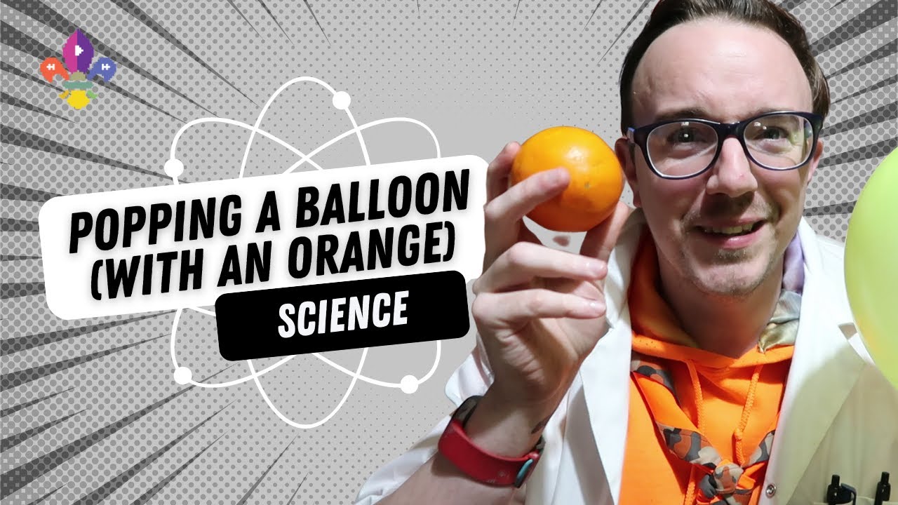 Popping A Balloon With An Orange | SCOUTADELIC #Science - YouTube
