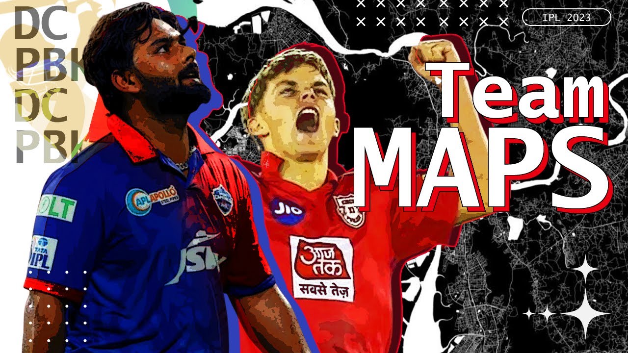 The IPL auction and team maps : Punjab Kings and Delhi Capitals | # ...