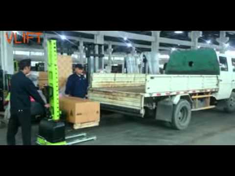 self lift stacker- shanghai VLIFT Equipment - YouTube