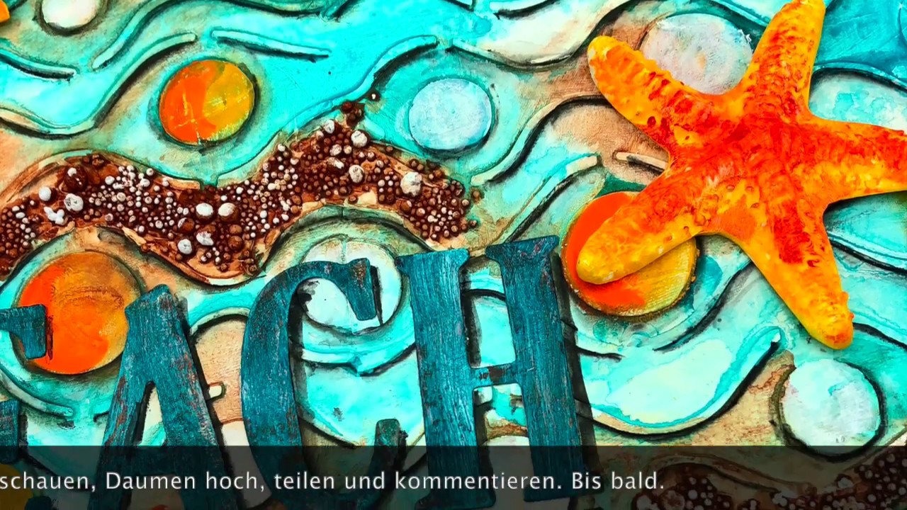 Mixed media with art stones Beach Life - YouTube