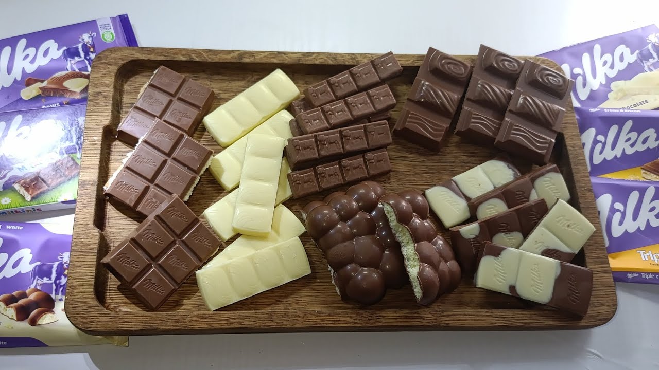 ASMR delicious/Unpacking 6 different Chocolate "MILKA"🍫🍪🍦🍨/video for ...