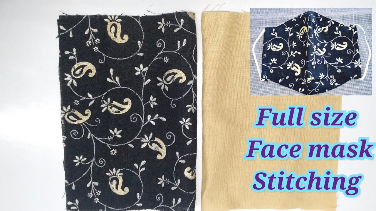 Face Mask stitching | Full Size Face mask - YouTube