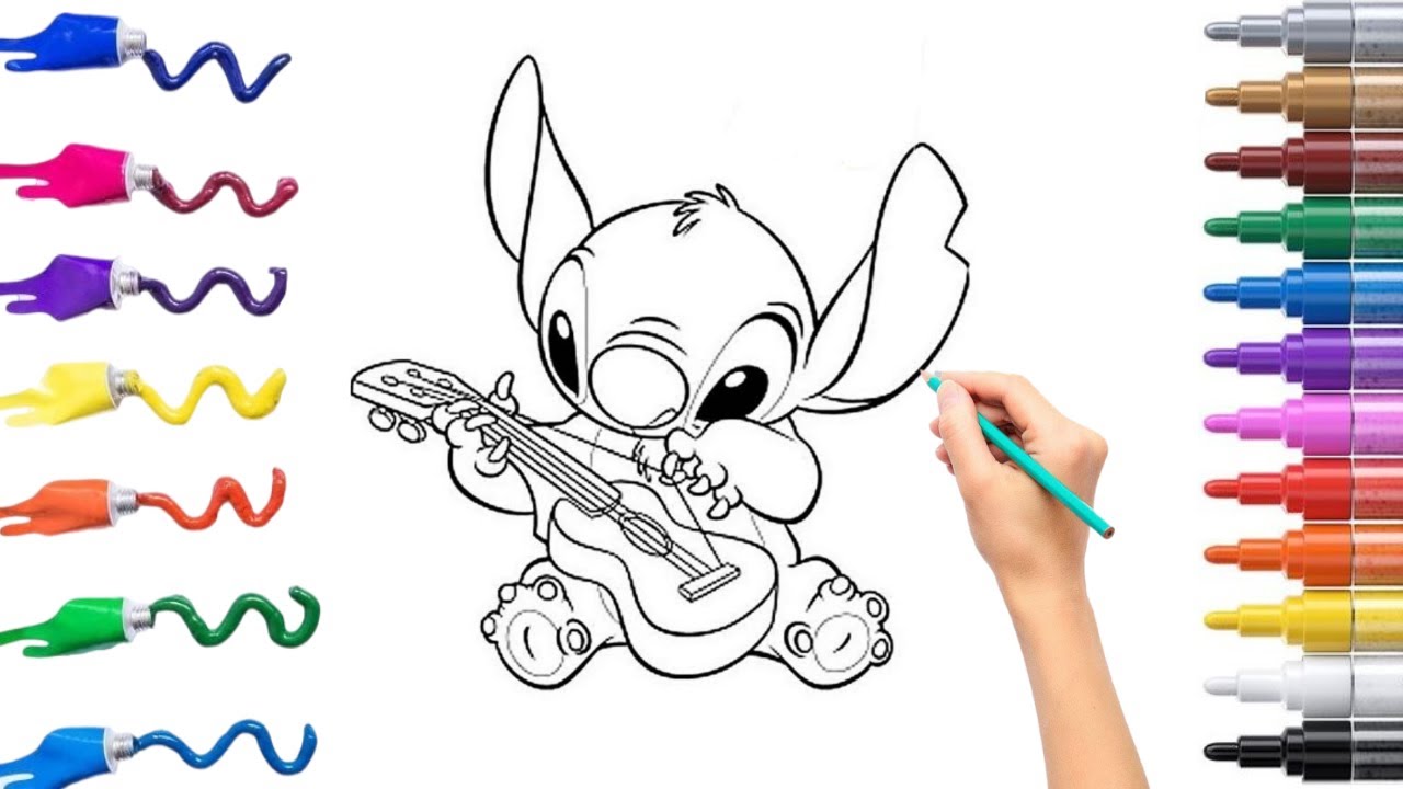 How DRAW #stitch 💙 for kids and beginners|| *10* - YouTube