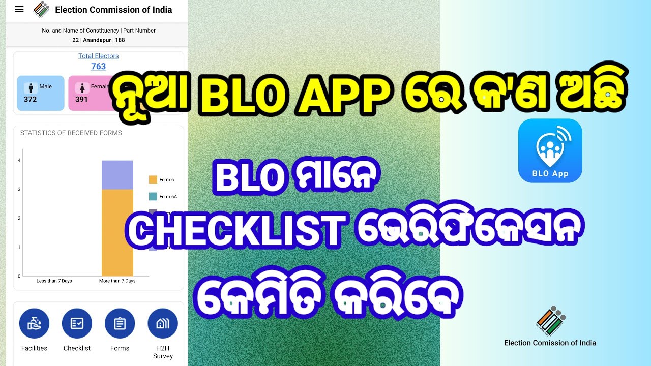 @Checklist verification in BLO APP I BLO APP ରେ ଚେକଲିଷ୍ଟ ଭେରିଫିକେସନ ...