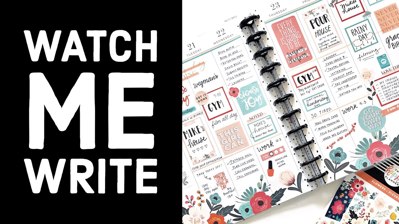 Plan With Me After The Pen! // Watch Me Write in My Big Happy Planner ...