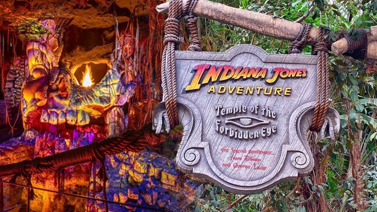 Indiana Jones Adventure, Disneyland, FULL RIDE POV: enhanced audio ...