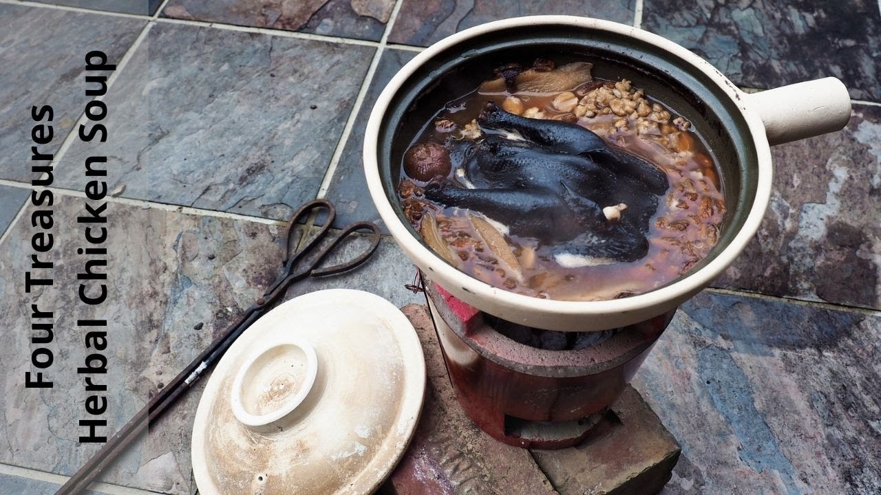 Herbal Chicken Soup Recipe | Four Treasures Herbal Soup 四神鸡汤 - YouTube