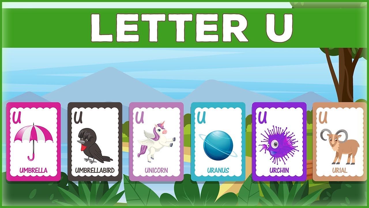 Words That Start with U Words for Toddlers Kids Learning Videos | Baby ...