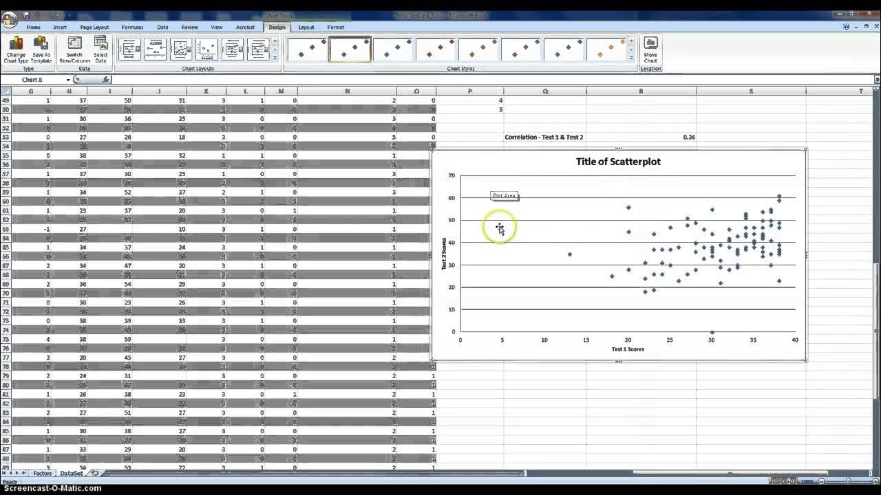 Correlations & Scatterplots using Excel - YouTube
