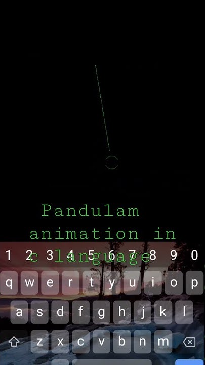 pandulam animation in C language (TOP NATURAL SCIENCE) - YouTube