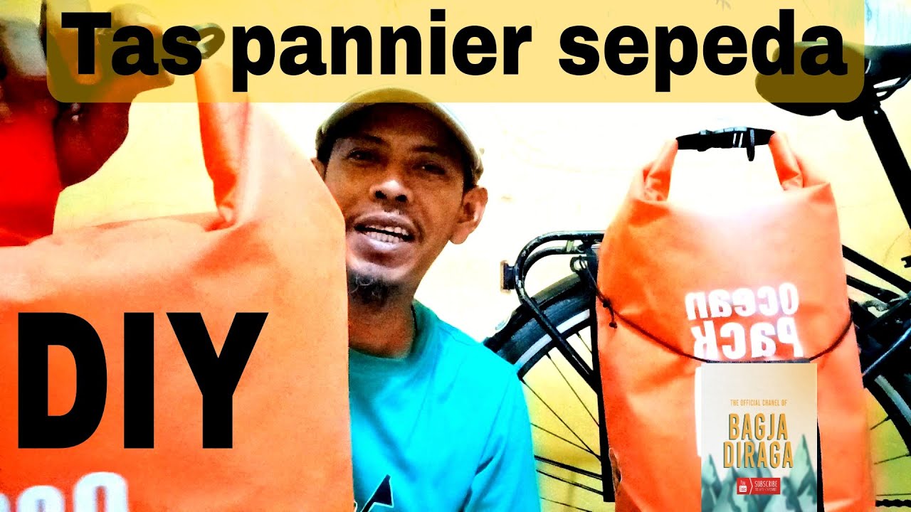 cara membuat tas pannier touring sepeda, drybag - YouTube