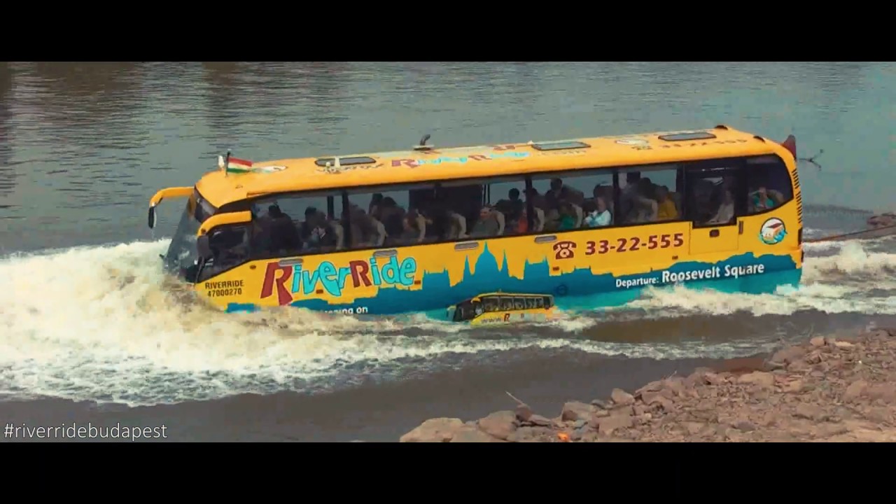 The RiverRide floating bus splashes again - YouTube