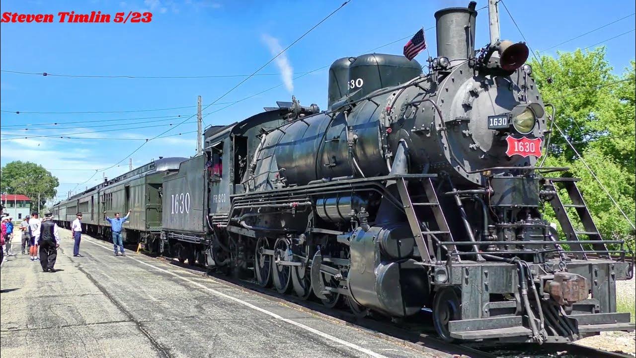 4K/HDR IRM Union IL Frisco 1630 steam setting up for the day with heavy weight passenger cars ...