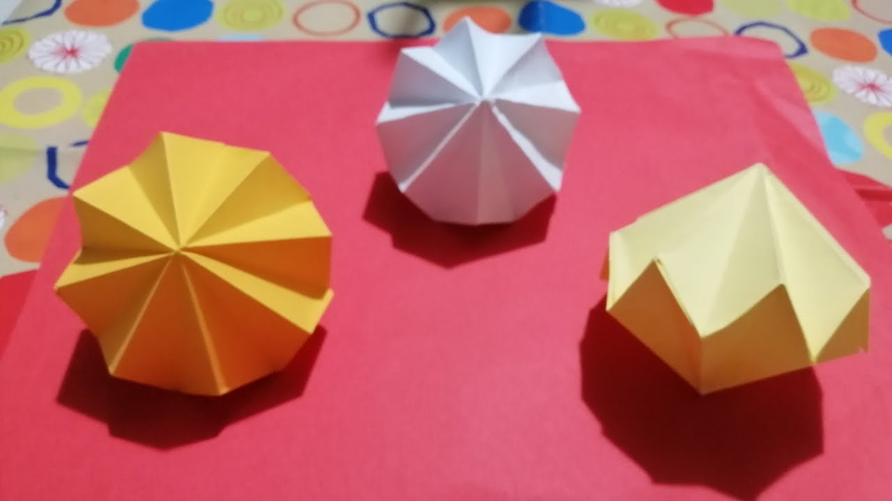 Origami Diamond -Paper Christmas Decor - YouTube