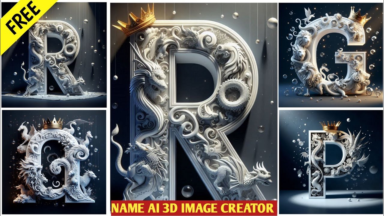 How to make a 3D AI Name photo editing bing image creator AI Name ...