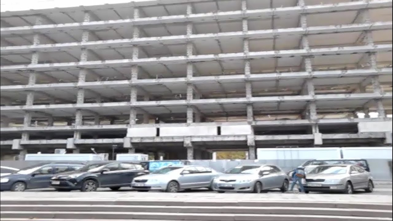 Развалины Гостиницы "КОДРУ". КИШИНЕВ. Ruins of the Hotel CODRU CHISINAU ...