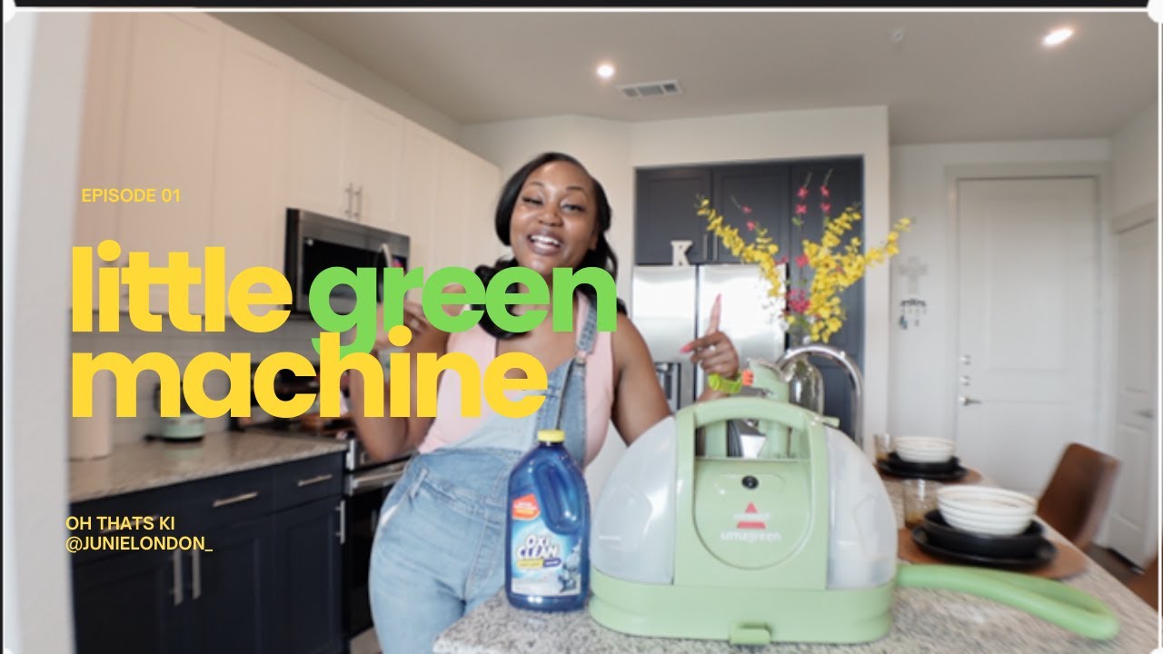 Testing out the little green CLEANING MACHINE! +Shampoo my sofa with me ...