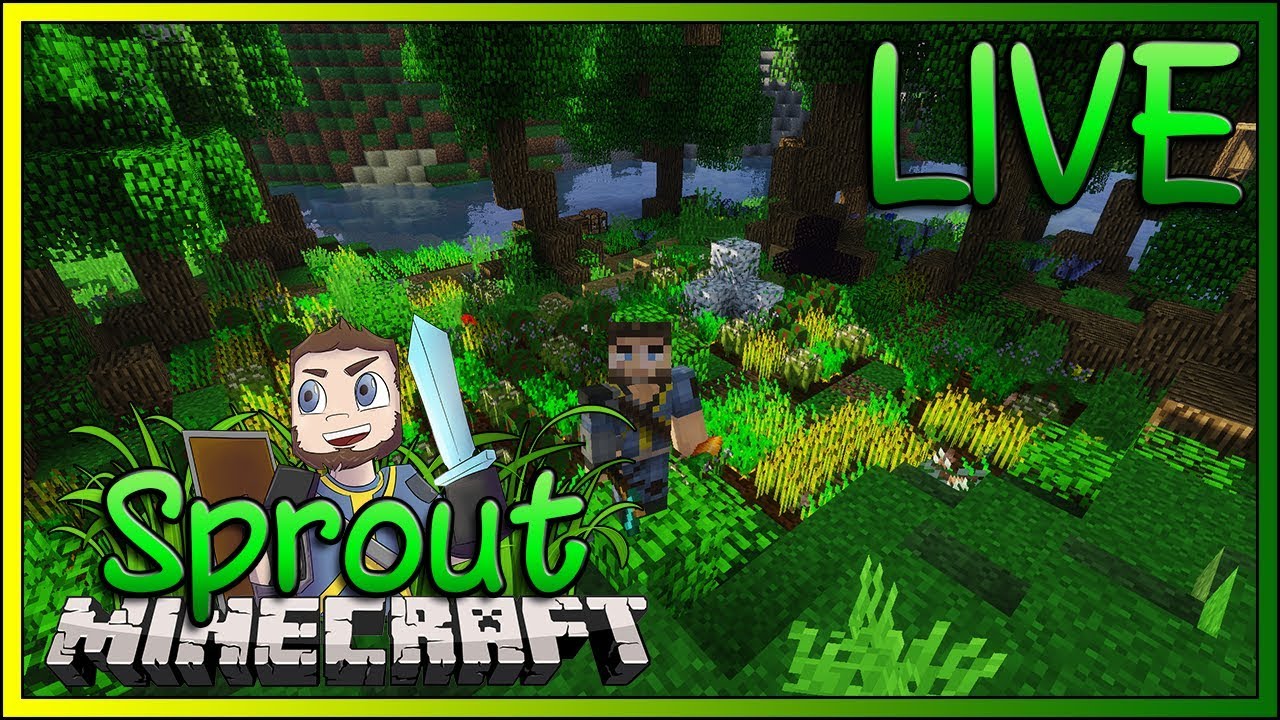 Minecraft Sprout THE CROP FIELD!!! LIVE STREAM [Modded Minecraft] - YouTube
