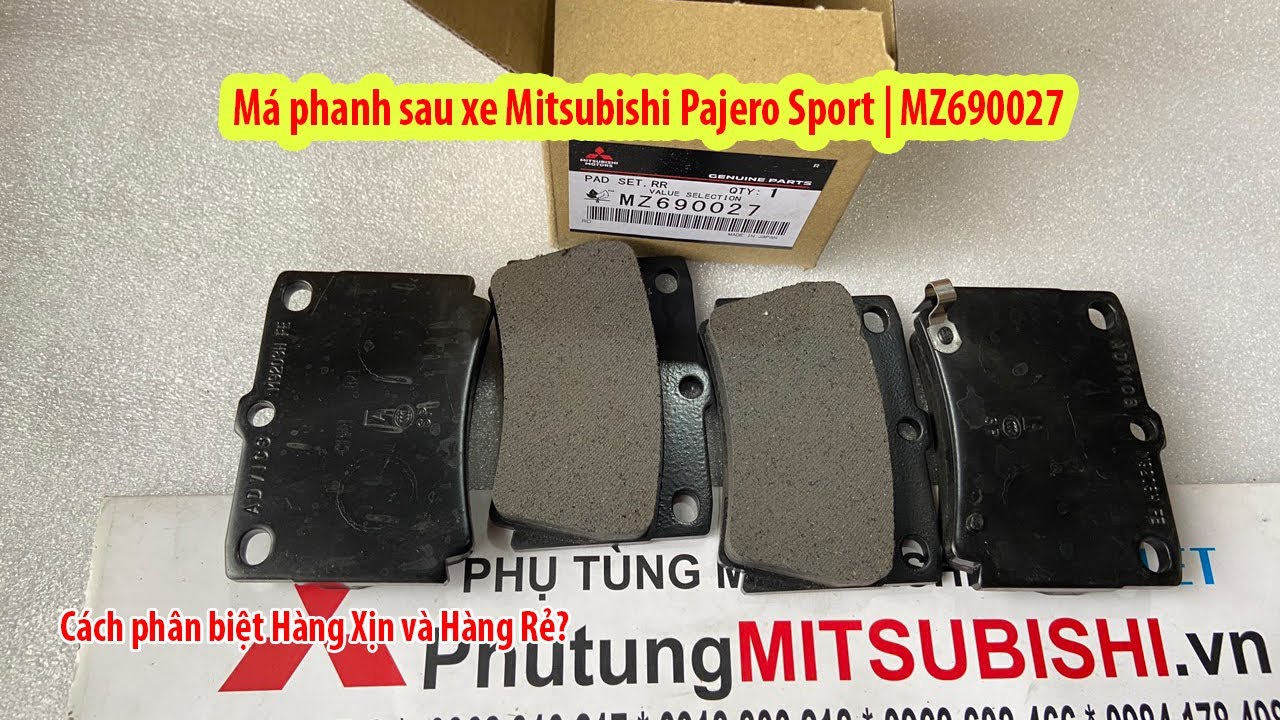 Má phanh sau xe Mitsubishi Pajero Sport | MZ690027 - YouTube