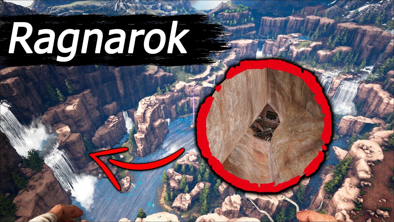 [ARK] Ragnarok – Hidden Base Location Inside the Cliff || ARK: Survival ...