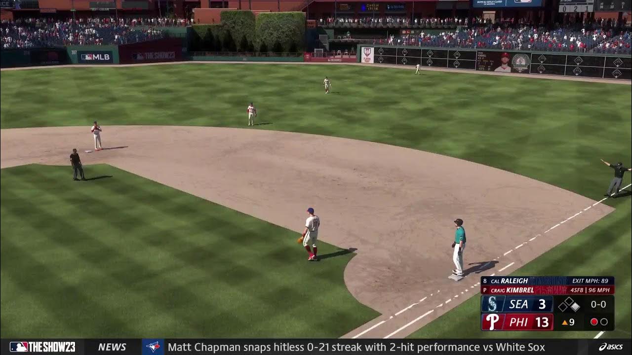 MLB: The Show 23 (PS5) - Franchise Mode - S1:Ep26 - PHILLIES (19-6) vs Mariners (11-13) - YouTube