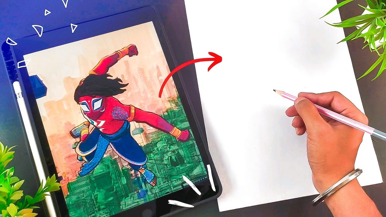 Spider-Man: Across the Spider-Verse Drawing || Pavitr Prabhakar Drawing ...