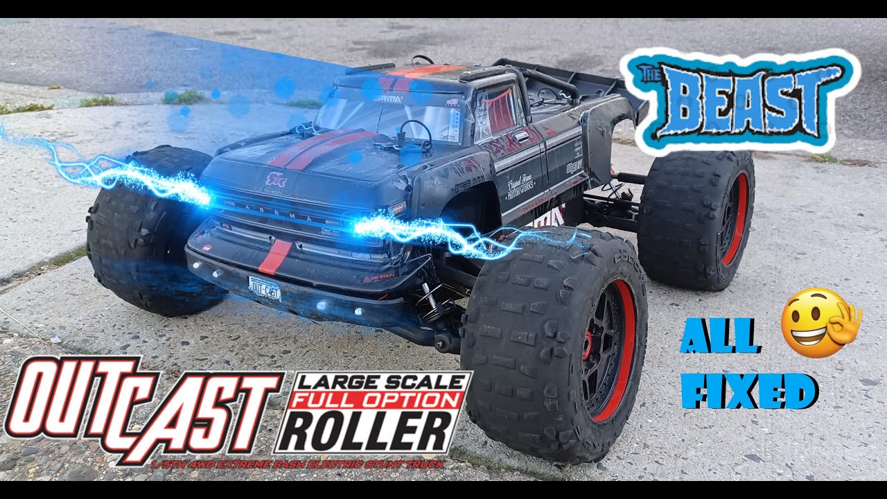 Arrma Outcast EXB 8s All Fixed UP Lets BASH - YouTube