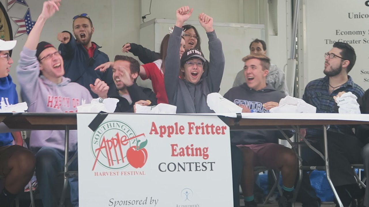 Apple Fritter Eating Contest!!! 2017 Southington Apple Harvest Festival ...