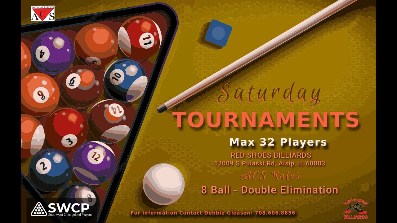 Saturday 8 Ball Tournament | 10-11-25 | ACS - Red Shoes Billiards - YouTube