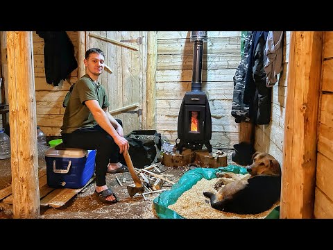 Kar bir günde, bir ayda olduğu gibi düştü! Sıcak ve rahat bir barınakta yaşıyoruz!