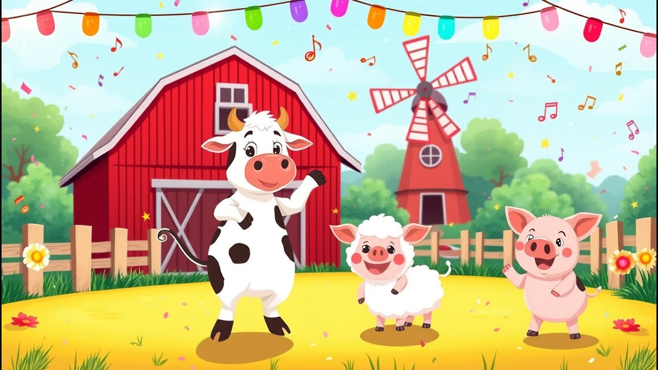 Dancing Farm Animals Dance Party For Kids! - YouTube