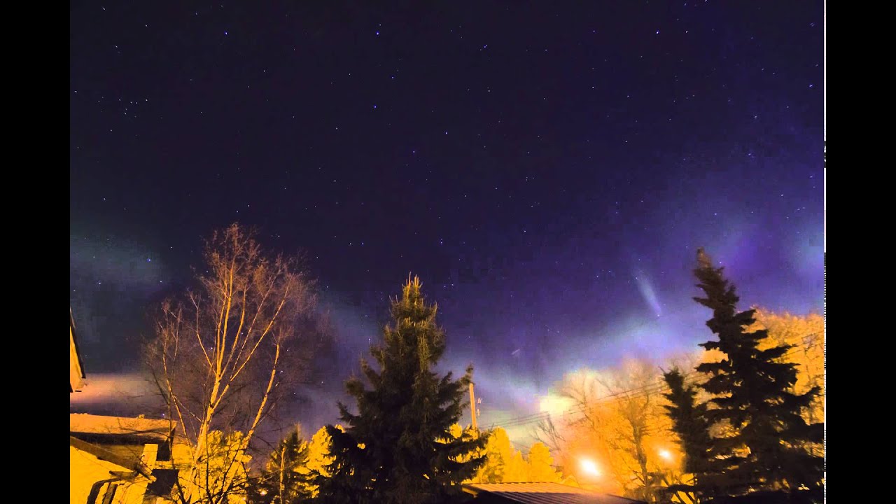 Aurora over Vermilion Alberta March18, 2015 - YouTube