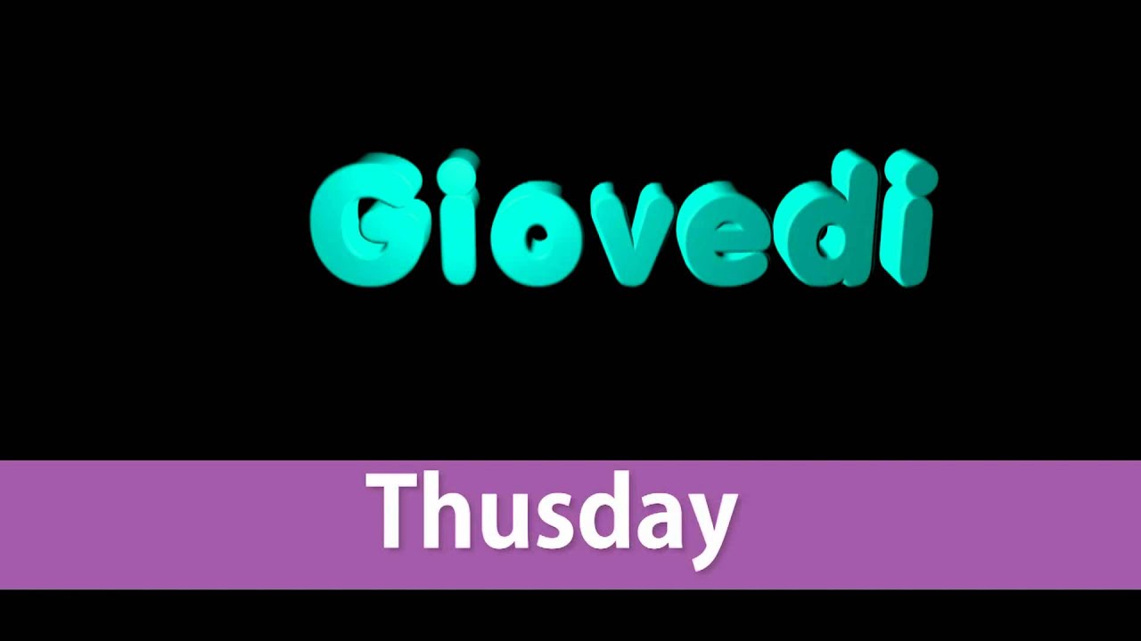 Italian Days of the week HD - YouTube