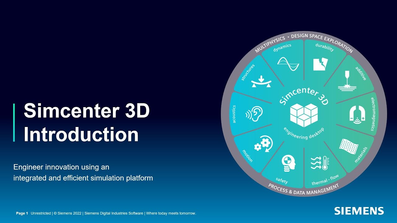 Simcenter 3D Introduction - YouTube